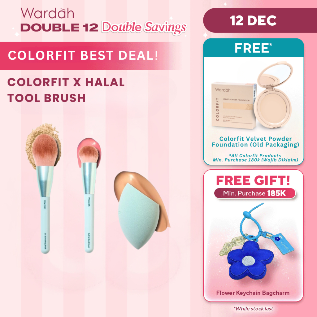 Jual Wardah Halal Tool Brush – Wardah Buff & Blend Brush, Wardah Set ...