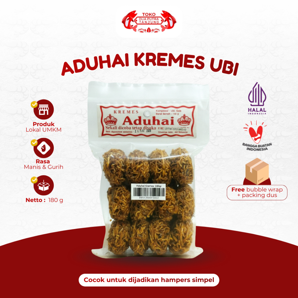 Jual Dua Putra Tanjung Aduhai Kremes Ubi 180gr Cemilan Makanan Ringan ...