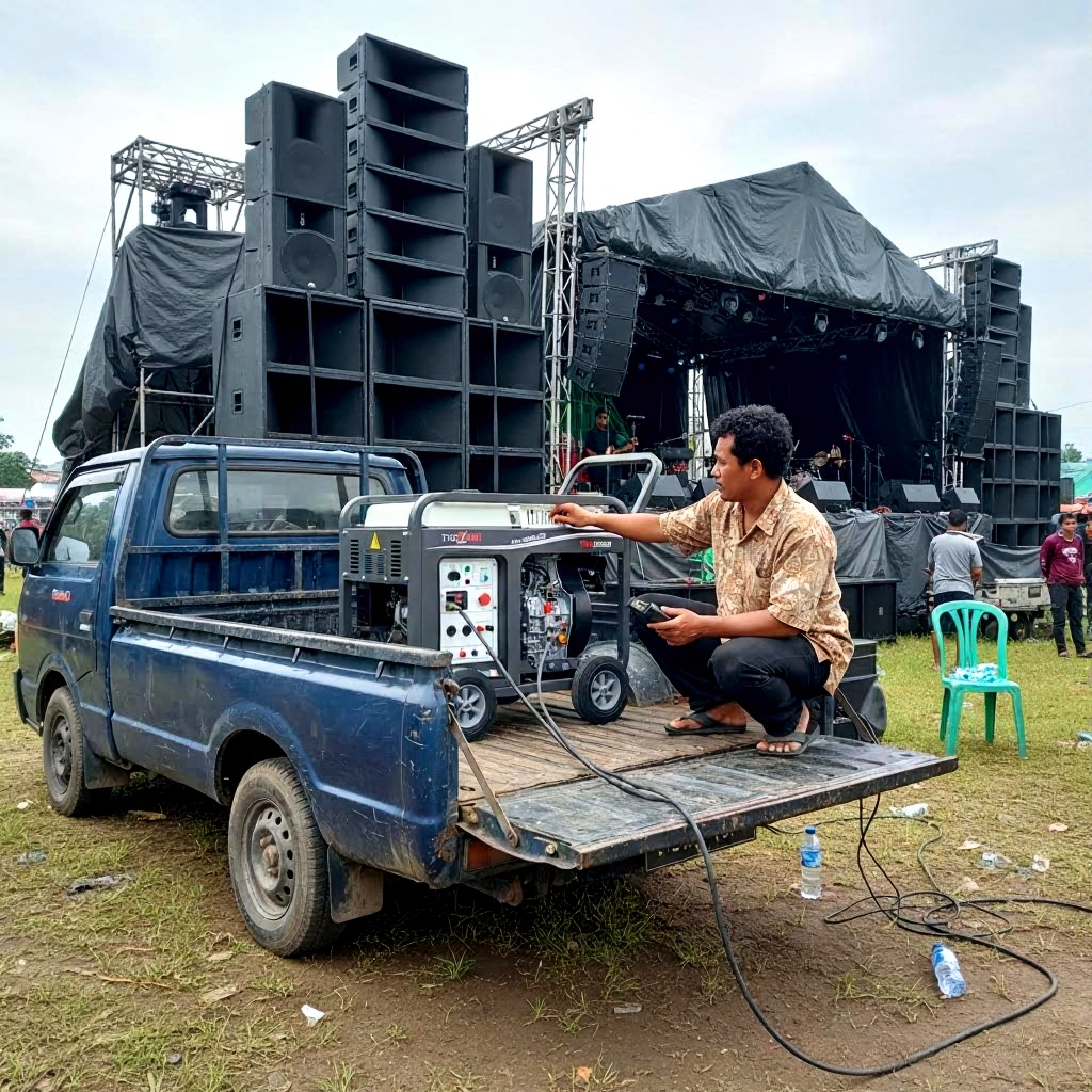 Jual Genset 15 KVA Open Diesel Tsuzumi Generator TDG 15000 Japan ...