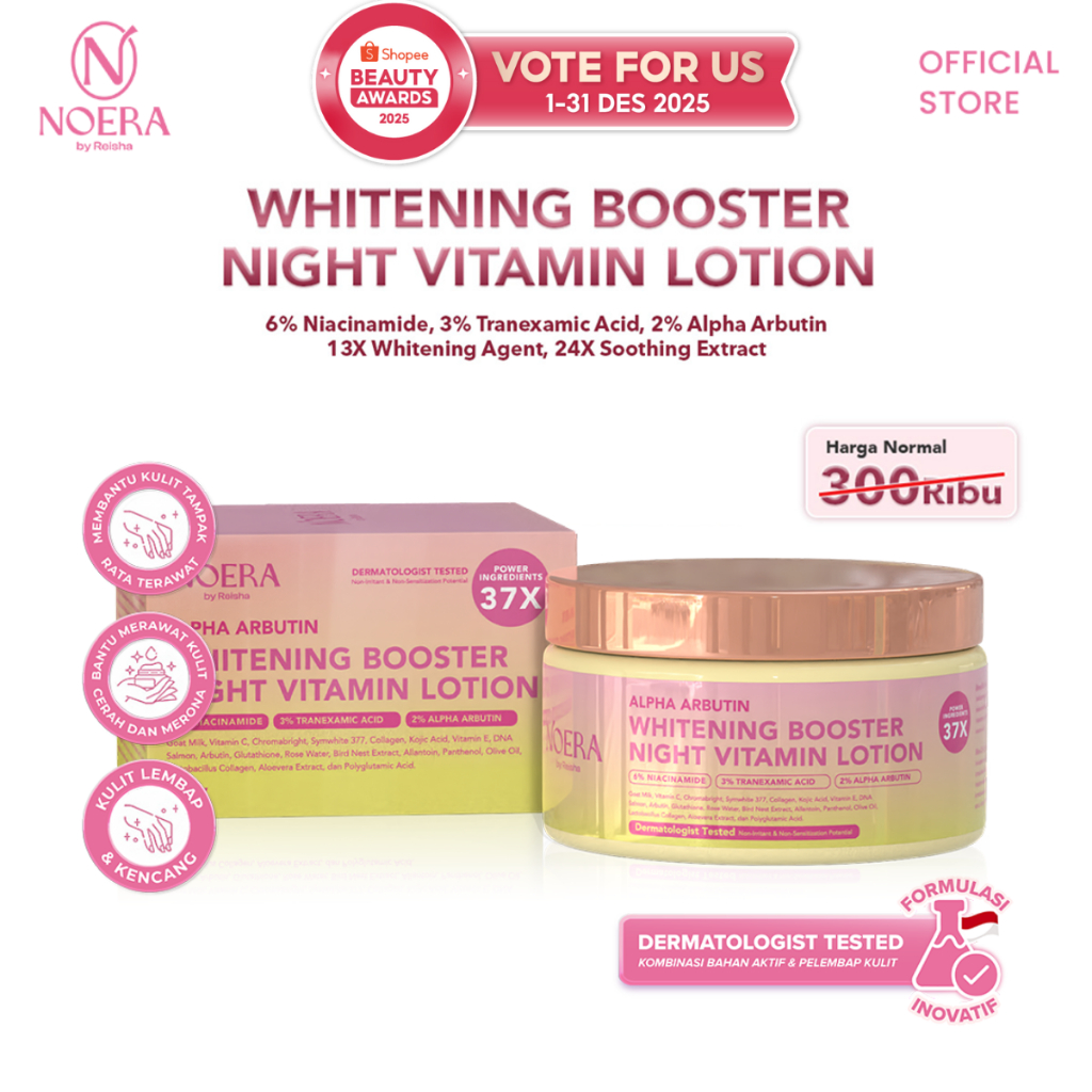 Jual Noera Whitening Booster Night Vitamin Lotion | Whitening Lotion ...