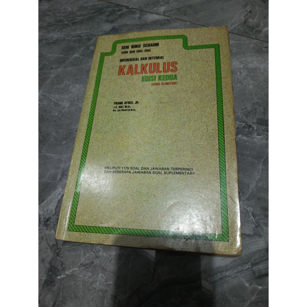 Jual DIFERENSIAL DAN INTEGRAL KALKULUS-FRANK AYRES,JR.-Di GB2 kode M1 ...