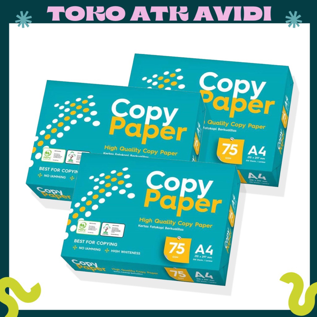 Jual Kertas HVS A4 75GSM Copy Paper 500 lembar 1 rim 75 gram papper ...