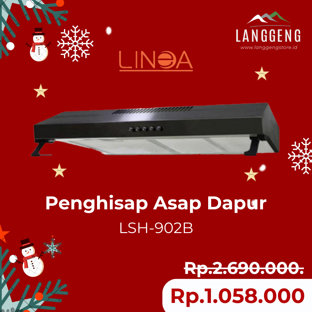 Jual PROMO 12.12 Linea Slim Hood LSH 902 BLACK Penghisap Udara LSH 902 ...