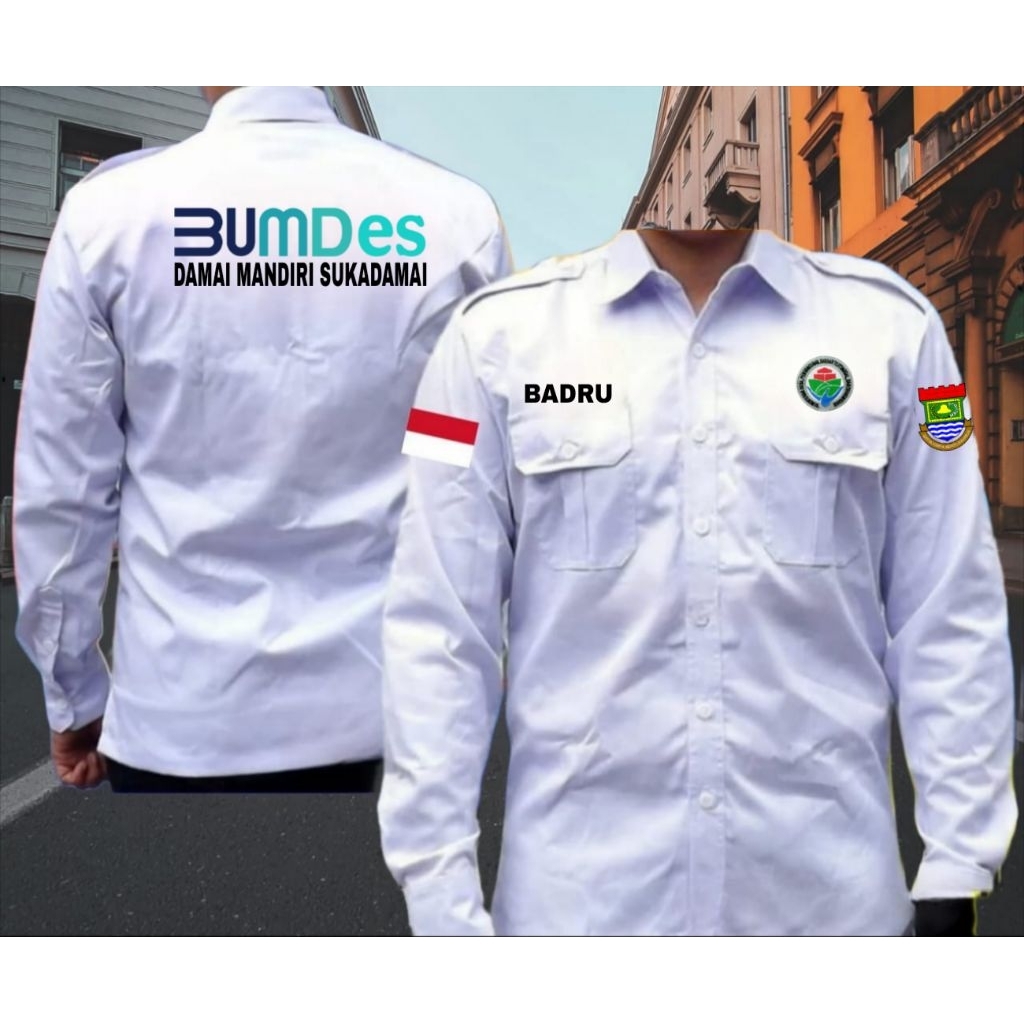 Jual kemeja BUMDes logo request baju BUMDES seragam BUMDES pdh BUMDES ...