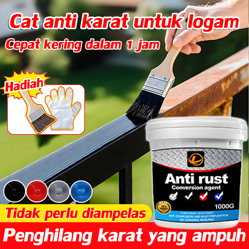 Jual Tahan karat 30 tahun JIANTAI Cat anti karat 1000g Anti-korosi Anti ...