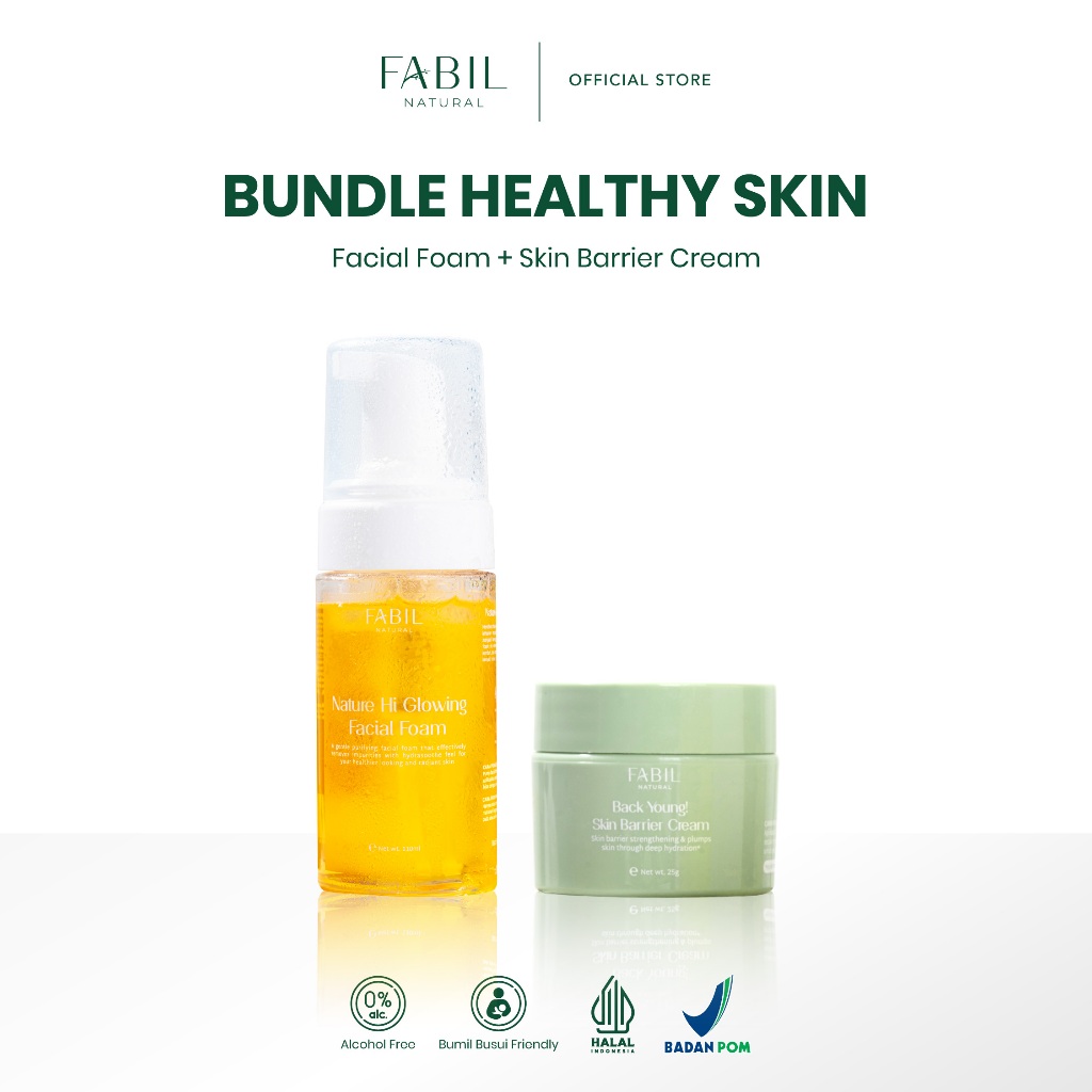 Jual [2 pcs] Fabil Bundle Facial Foam + Back Young Skin Barrier Cream ...