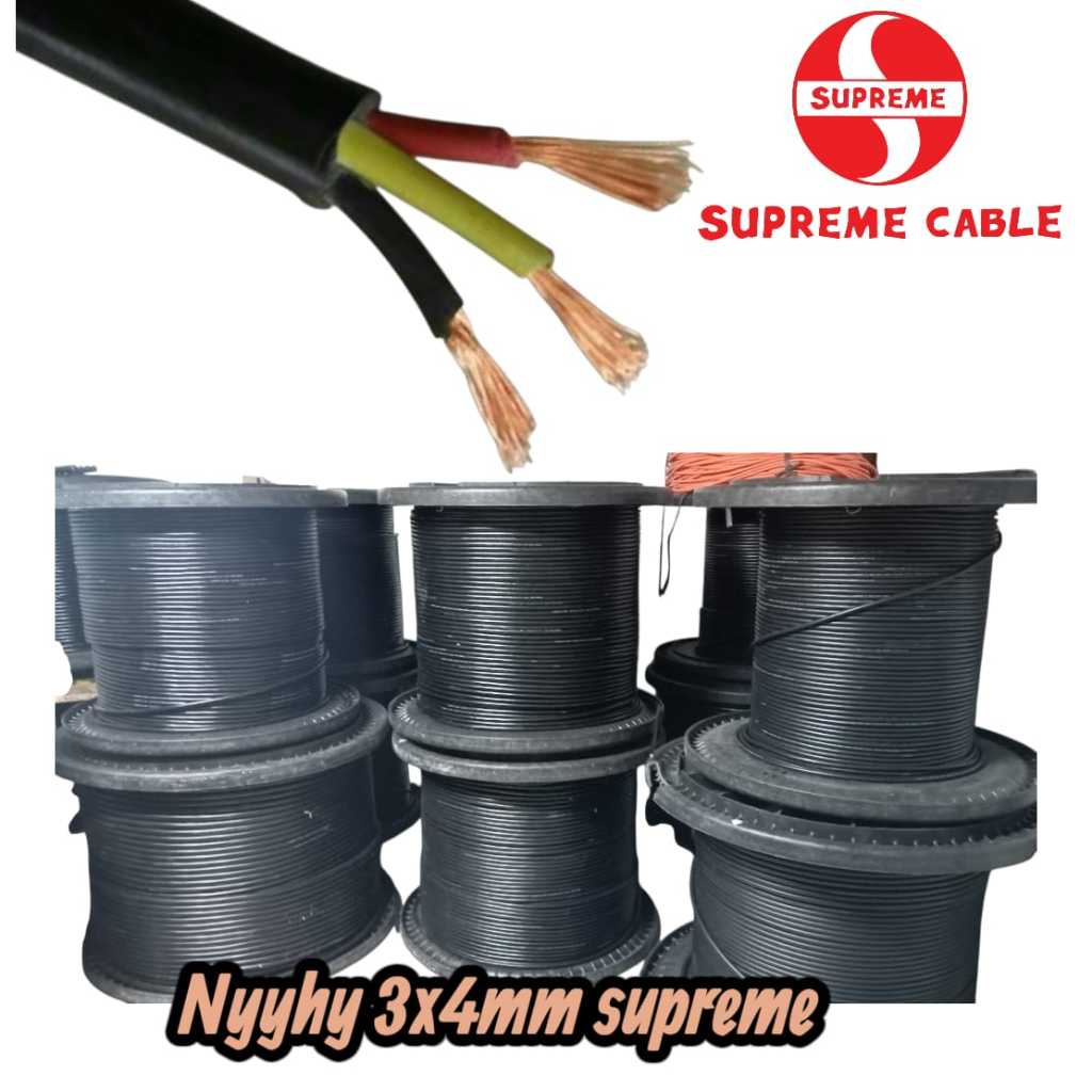Jual Kabel Serabut isi 3 NYYHY 3X4mm SUPREME meteran NYYHY 3X4 mm ...