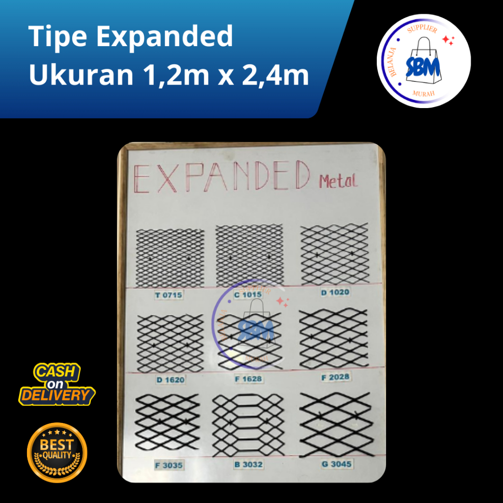 Jual Expanded Metal Jaring Baja Warna Hitam | Tinggi 120cm Panjang ...