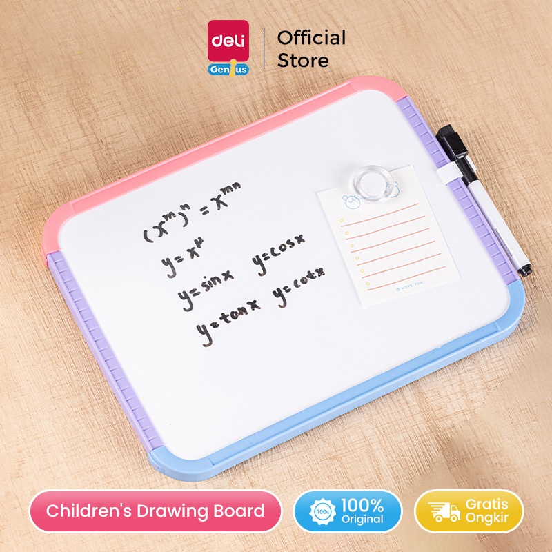Jual Deli Mini Whiteboard / Papan Tulis Anak Kecil EV358 | Shopee Indonesia