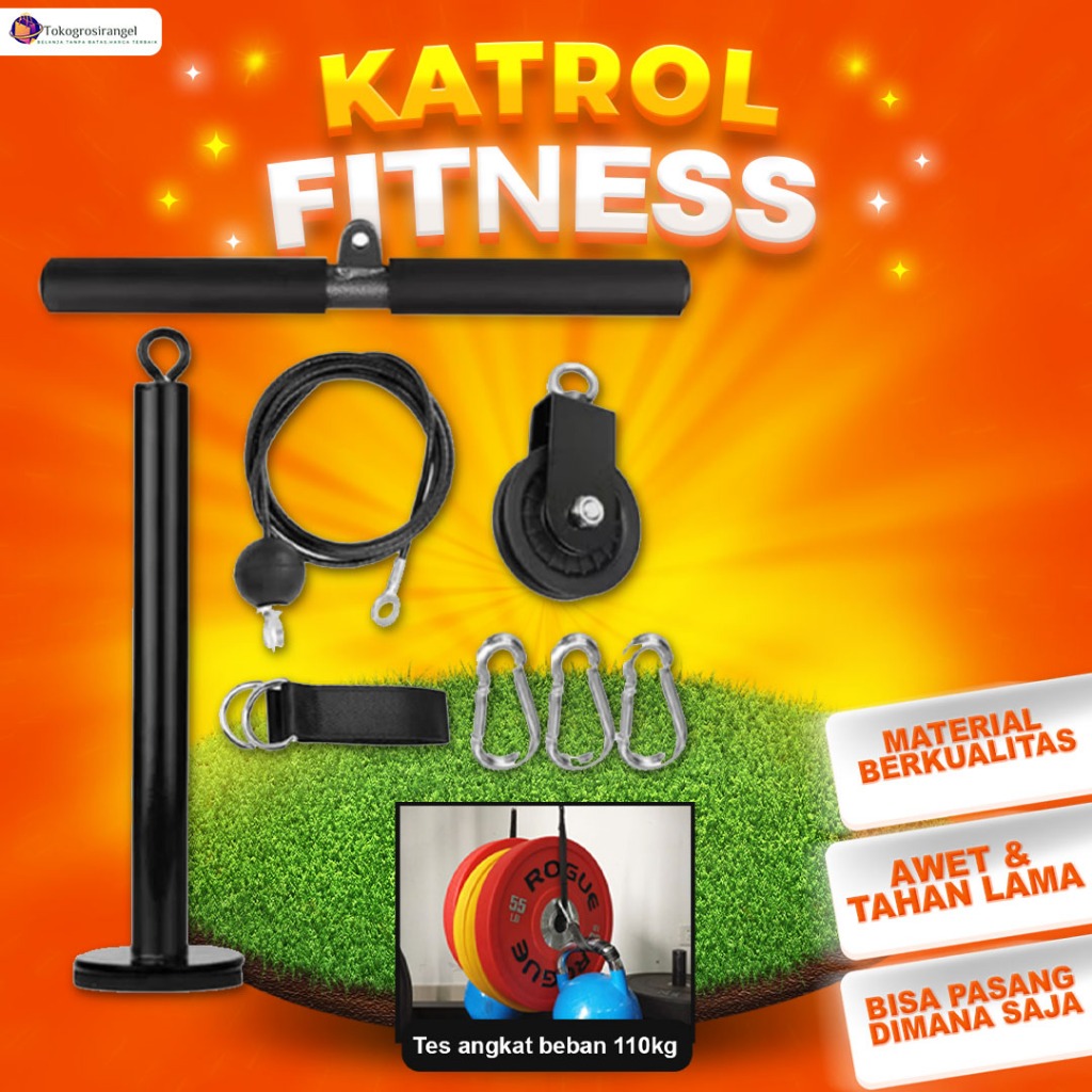 Jual Katrol Fitnes Set Home Gym Workout Multifungsi Pull down Triceps ...
