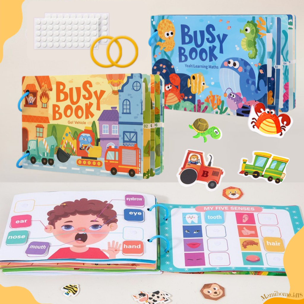 Jual Buku Edukasi Anak Busy Book Velcro Quiet Book Kids Montessorri ...