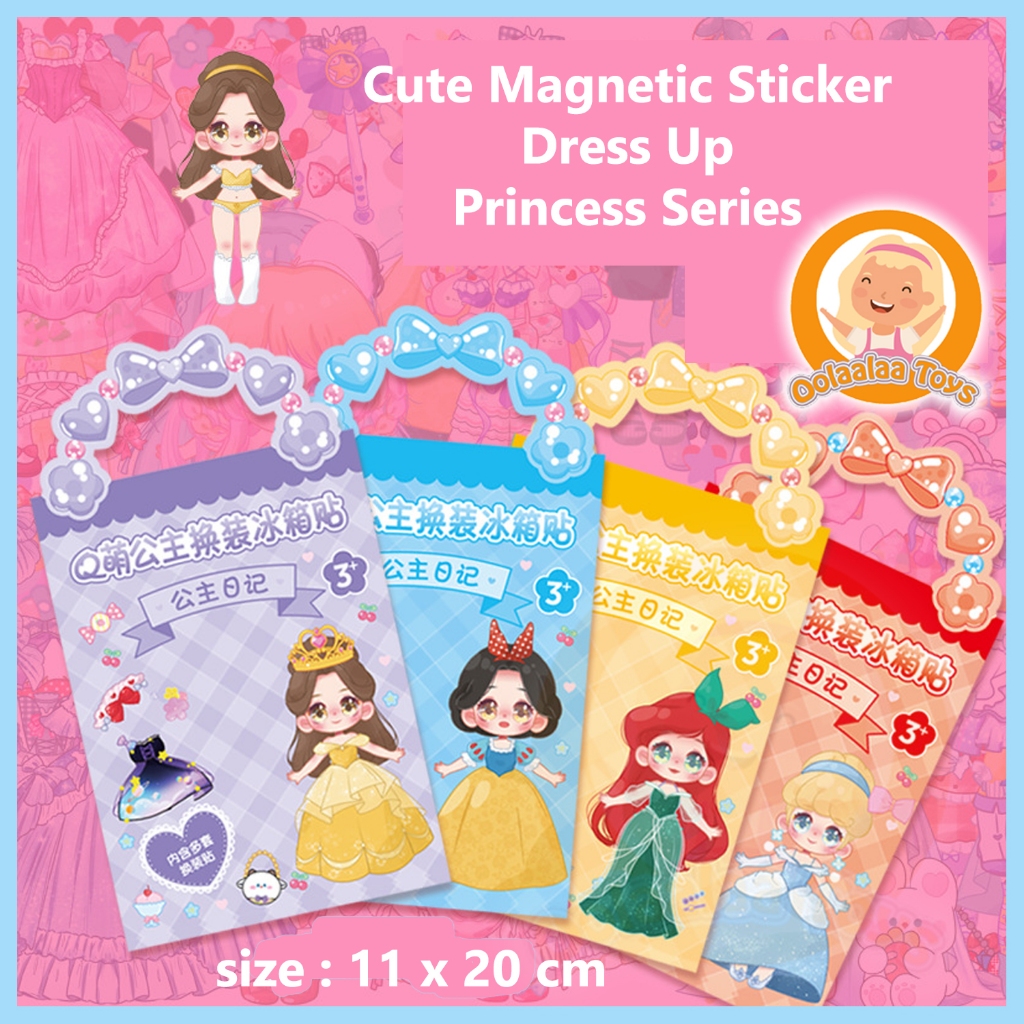 Jual Oolaalaa - Magnetic Dress Up Disney Princess - DIY Sticker Magnet ...