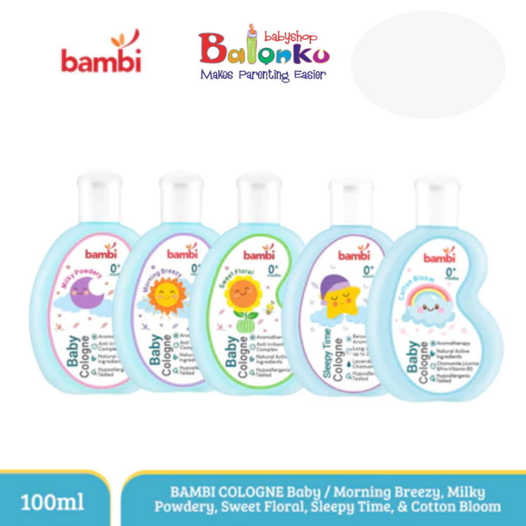 Jual Bambi Baby Cologne 100ml - Parfum Baby Skin Protection | Shopee ...