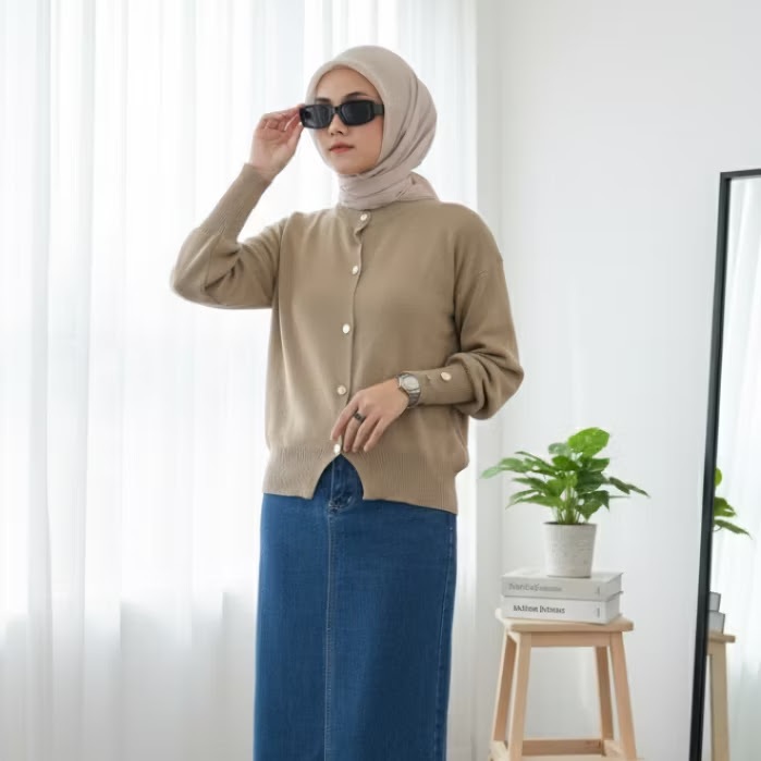 Jual STARLA CARDIGAN RAJUT KANCING INARA KOREAN SYTLE | Shopee Indonesia