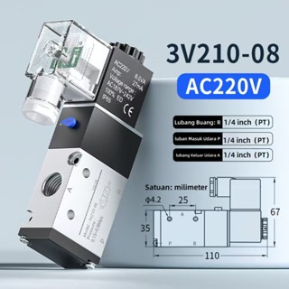 Jual Pneumatik Valve Solenoid Pneumatic 4v210-08 Selenoid valve Angin ...