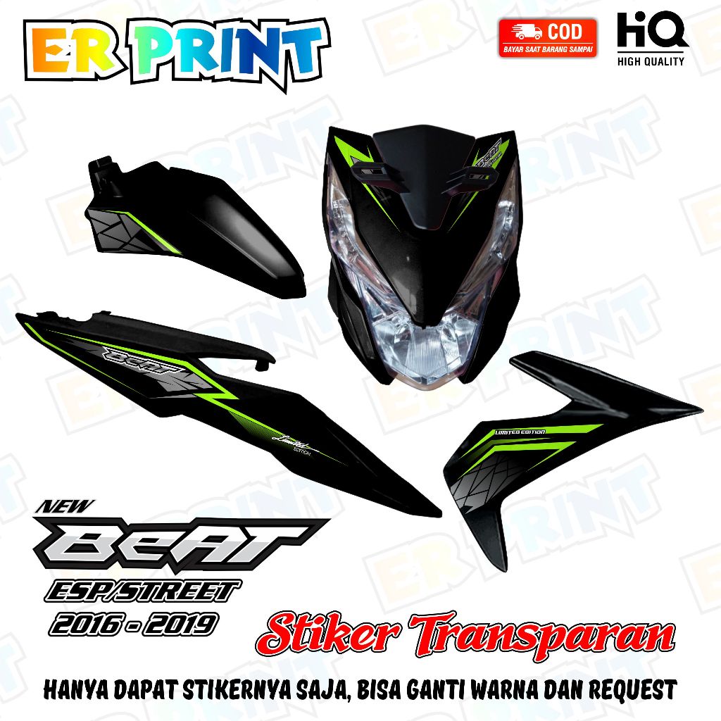 Jual Stiker Transparan Beat Esp 2016 - 2019 Anti Luntur Keren Striping ...
