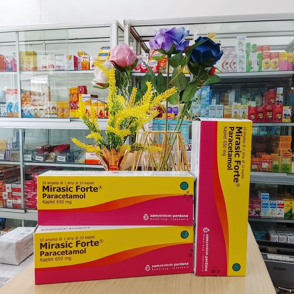 Jual Mirasic Forte Paracetamol Kaplet 650mg 1 Box 10 Strip | Shopee ...