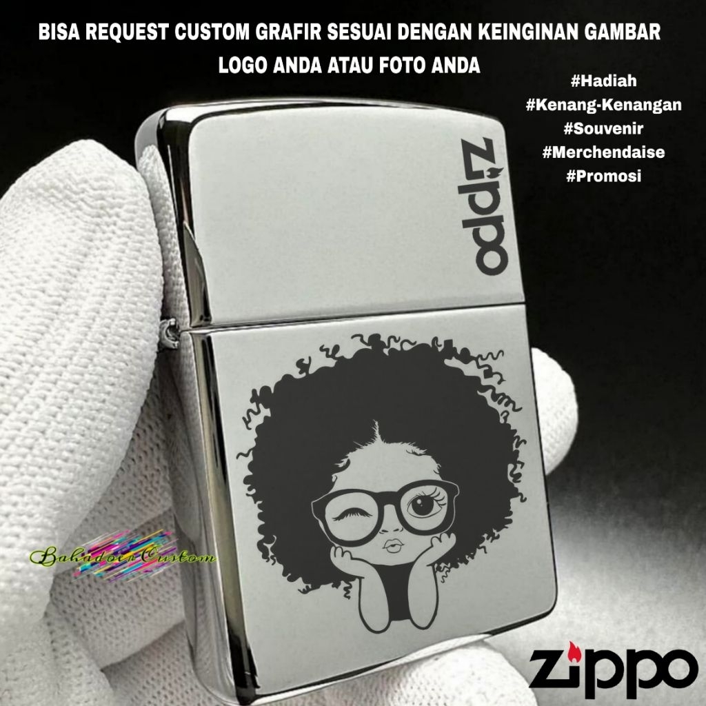 Jual ZIPPO CUSTOM GRAFIR BY REQUEST CUSTOM ZIPPO SILVER CHROME CUSTOM ...