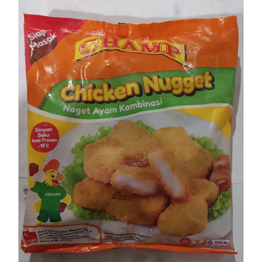 Jual Champ Chicken Nugget Original dan Crunchy 450gr | Shopee Indonesia