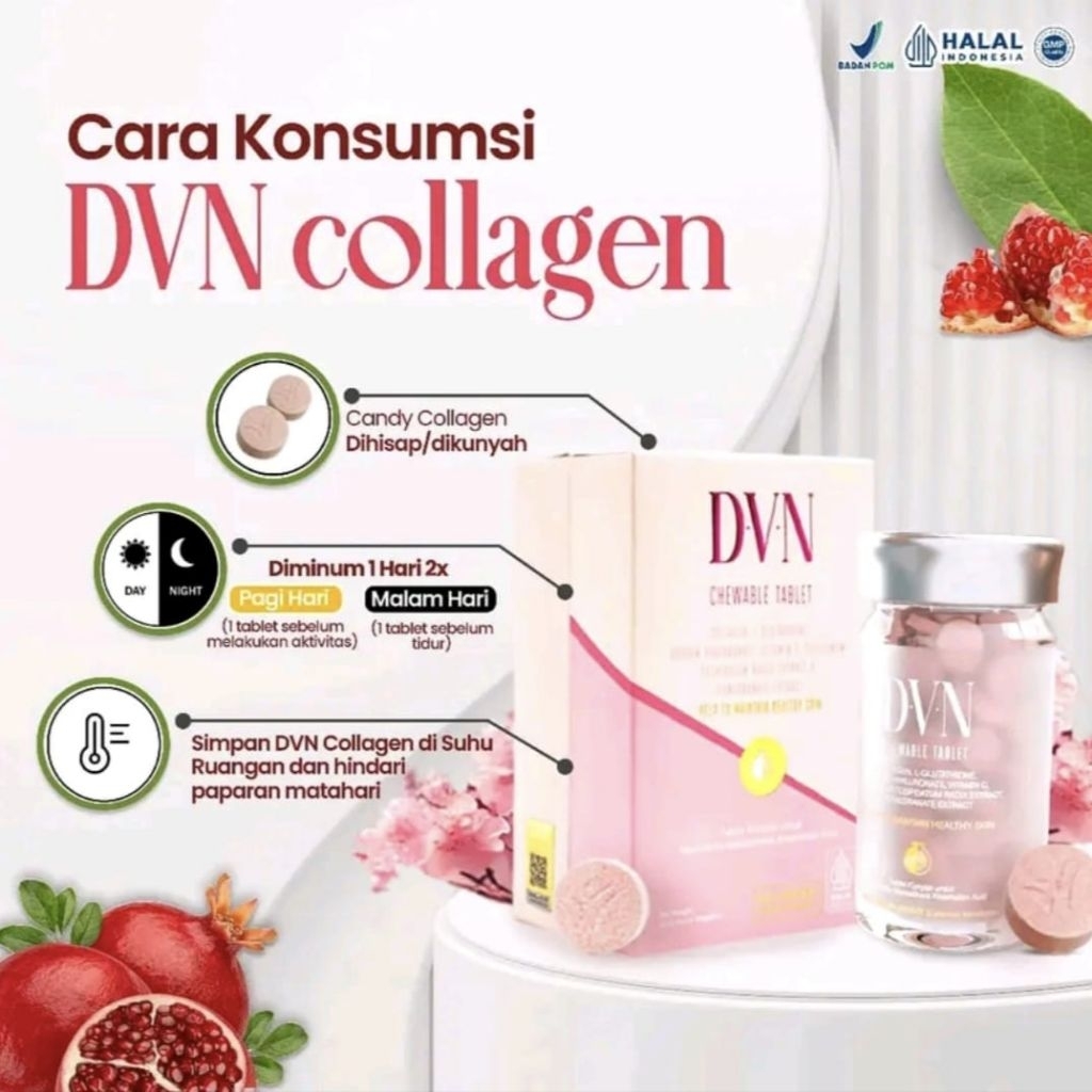 Jual DVN COLLAGEN ORIGINAL WELLOUS ISI 60 TABLET HISAP BERSERTIFIKAT ...