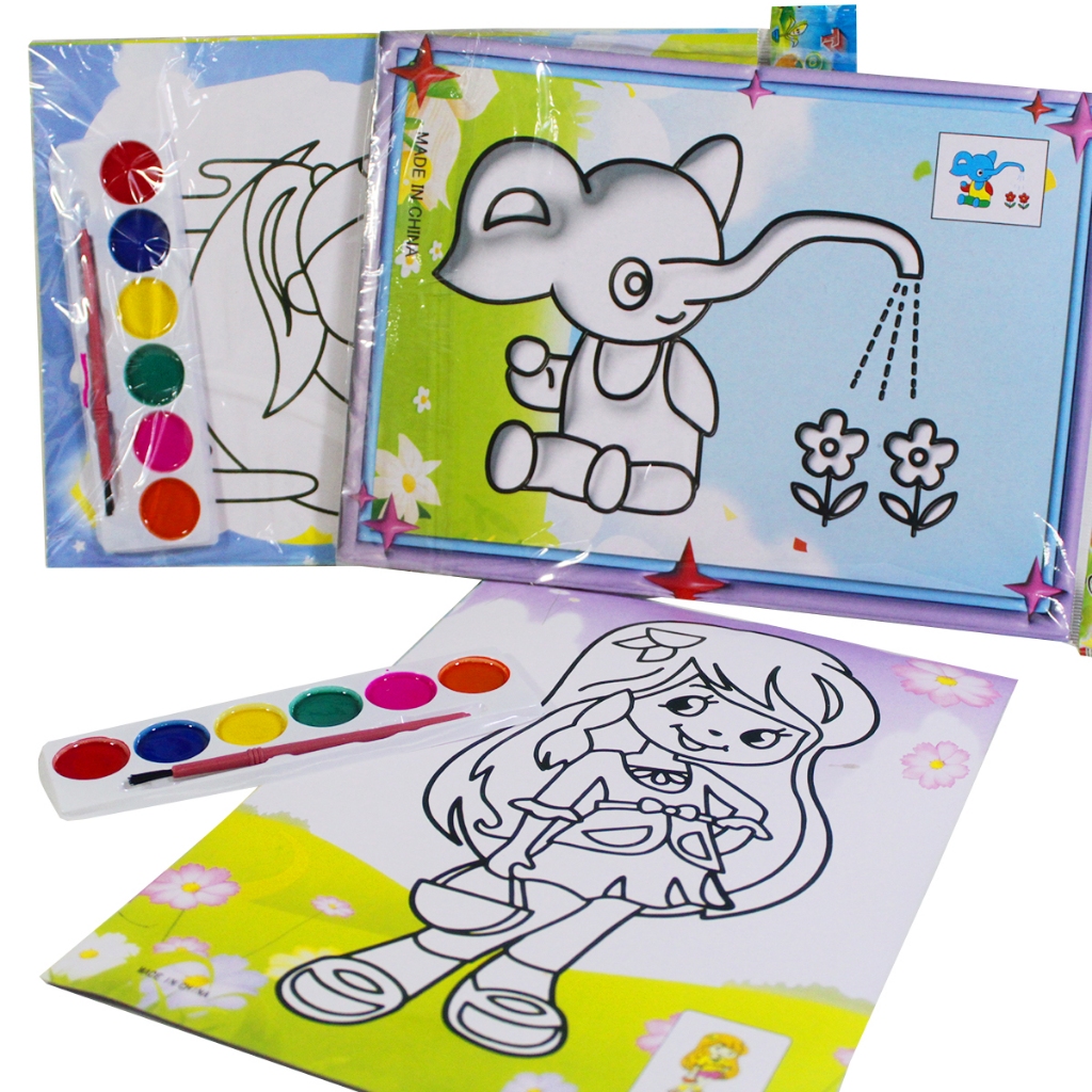 Jual LEMBAR KERTAS MEWARNAI CAT AIR 1 PACK ISI 50PCS EDUKASI ANAK ...