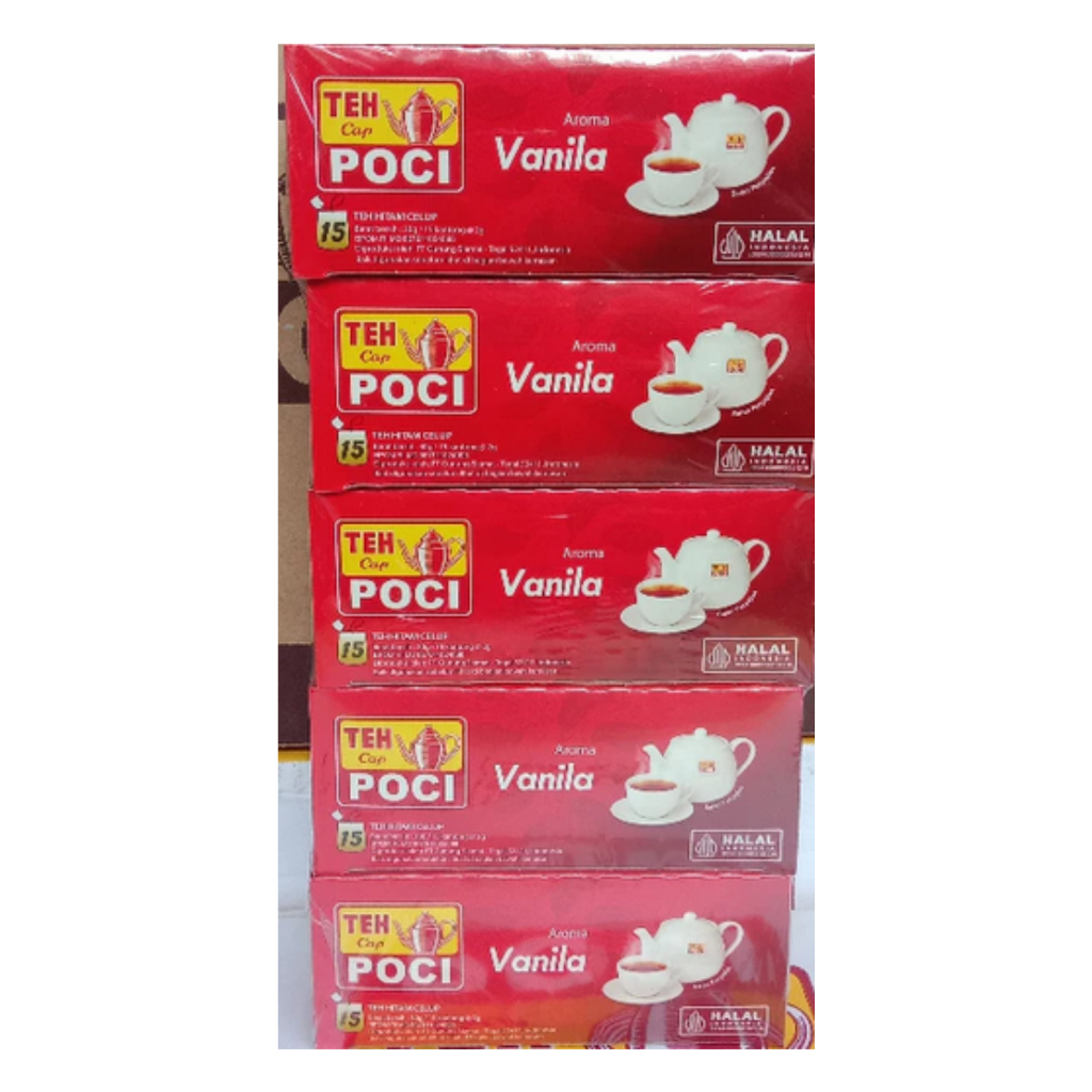 Jual Teh Cap Poci Vanilla 15 Bag x 5 BOX | Shopee Indonesia