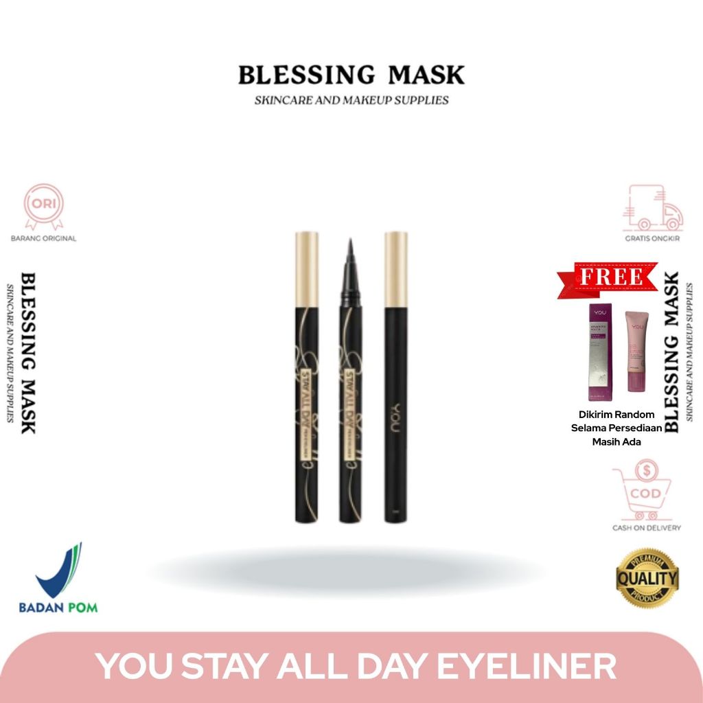 Jual YOU Ink Black Liquid Liner & Stay All Day Pen Eyeliner | Y.O.U ...