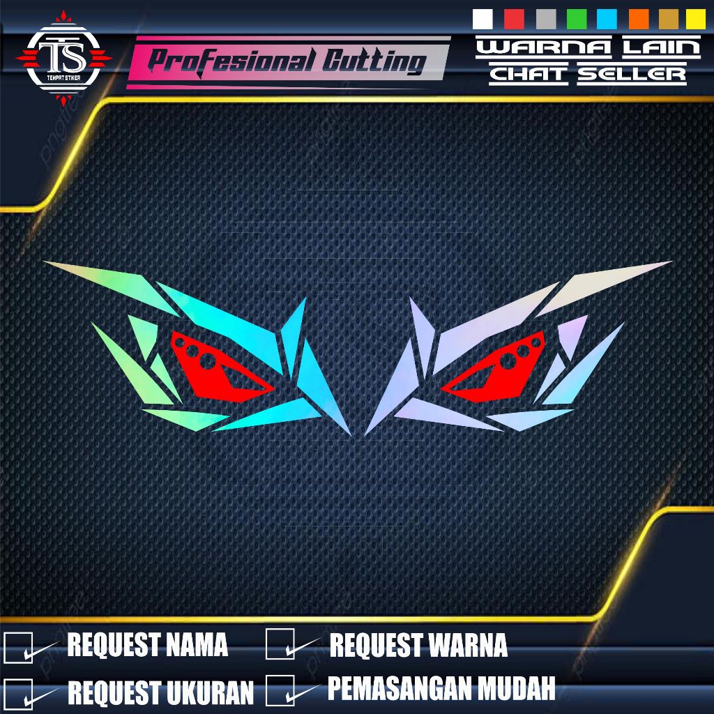 Jual Sticker MATA CYBER 2WARNA Cocok Untuk Motor , Mobil Dan Lain Lain ...