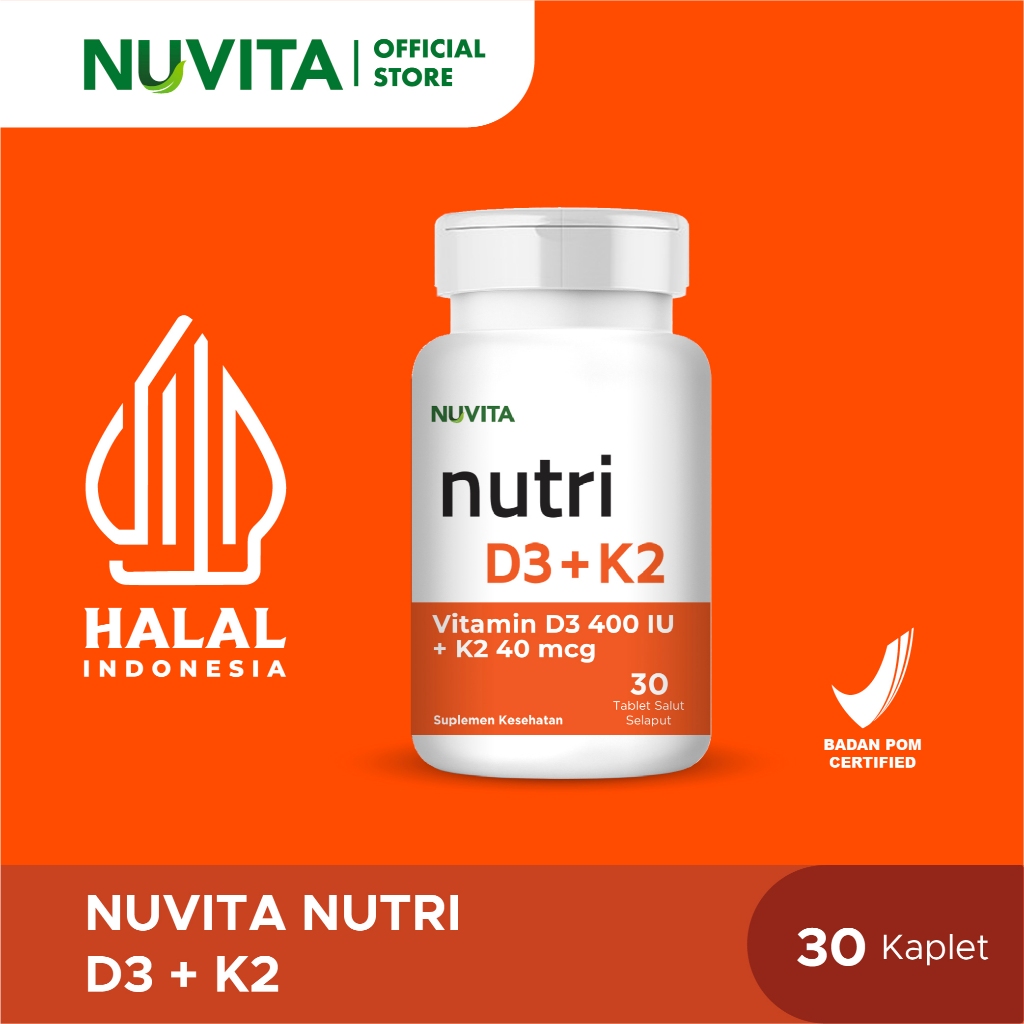 Jual Nuvita Nutri D3+K2 - 30 Tablet | Shopee Indonesia