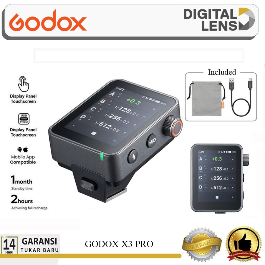 Jual Godox X3 PRO Trigger Touchscreen TTL Wireless Flash Trigger Godox ...