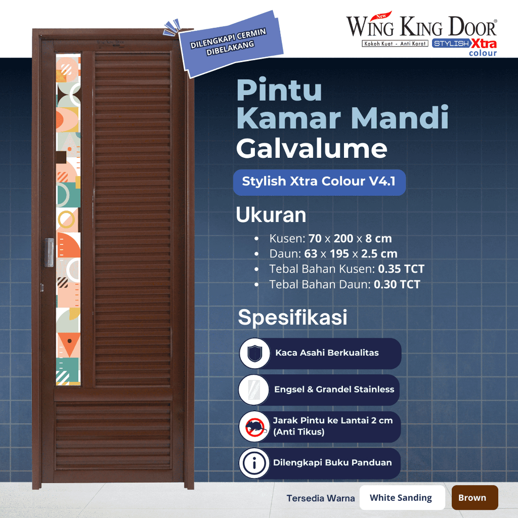 Jual WING KING DOOR Stylish Xtra Color V4.1 - Pintu Kamar Mandi ...