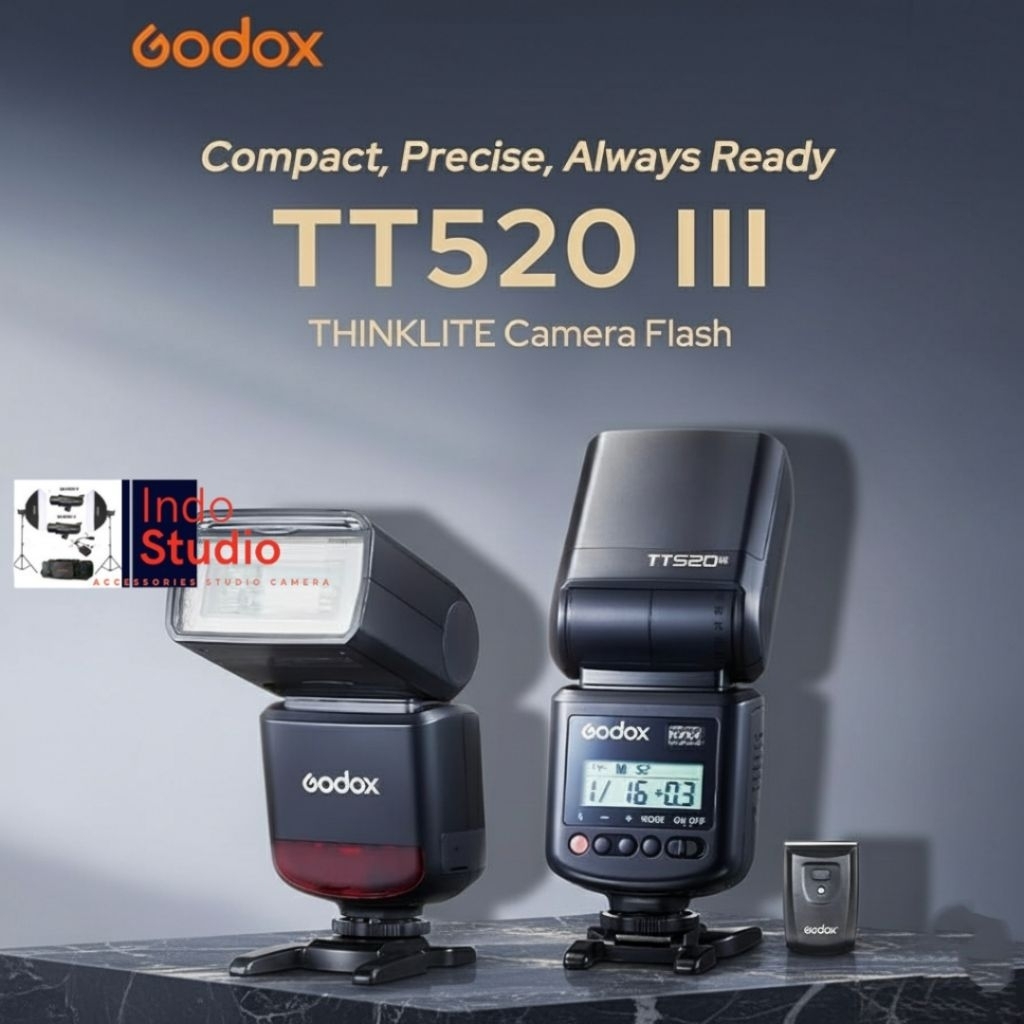 Jual godox flash tt520iii speedlite + trigger flash universal tt520lll ...