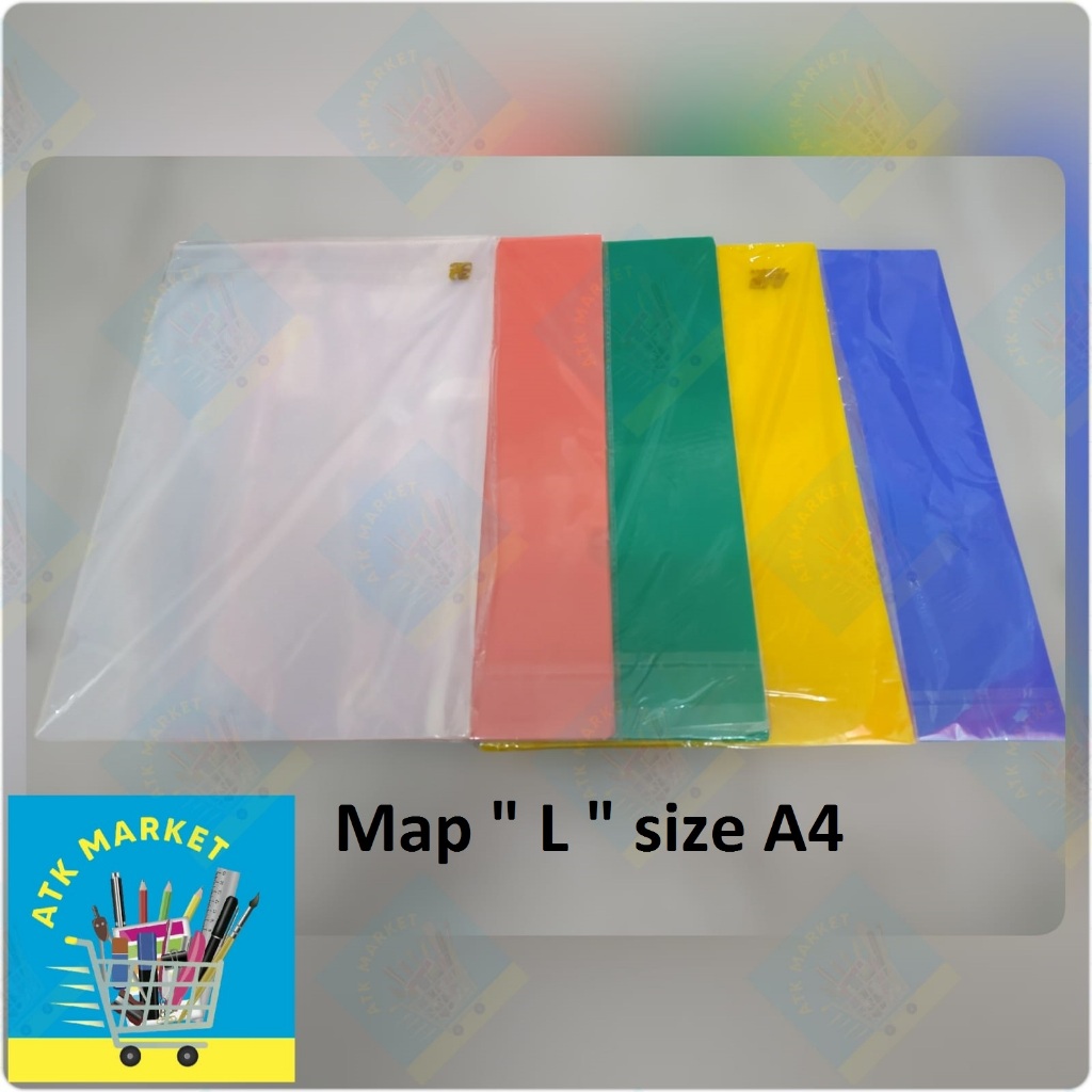 Jual Map L A4/ Clear Sleeves Folio A4/ Map plastik L A4 Bening ...
