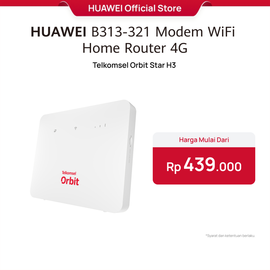 Jual Telkomsel Orbit Star H3 B313-321 Home Router Modem Wifi 4G High ...