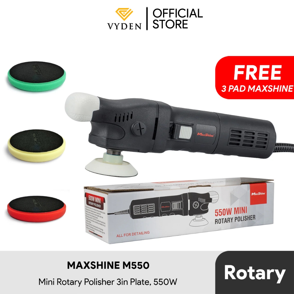 Jual Mesin Poles Mini Rotary Polisher MaxShine M550 Spot Mobil Motor ...