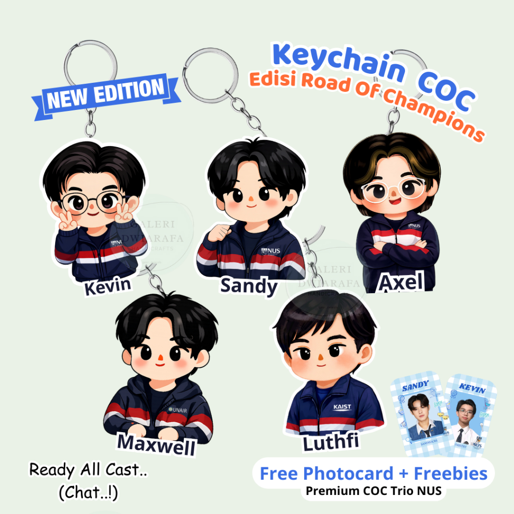 Jual Ganci COC Edisi ROC Sandy, Kevin, Axel, Maxwell, Luthfi Road Of ...