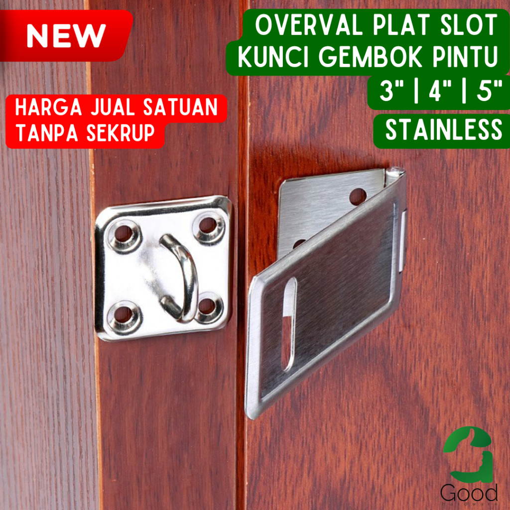 Jual Overval Stainless Overpall Plat Tempat Gembok Pintu Santolan Kait ...