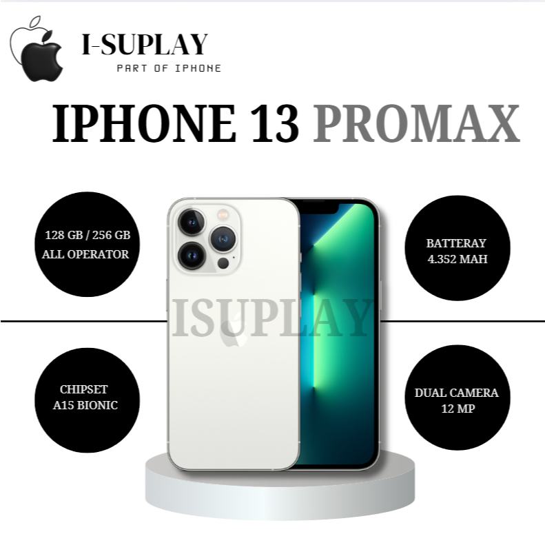 Jual IP 13 PRO MAX 128GB 256GB FULLSET SECOND INTER MULUS 100% Original ...