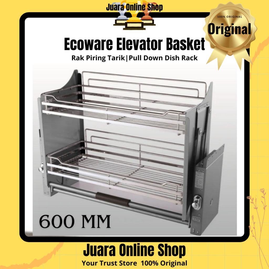 Jual ELEVATOR BASKET LIFT RACK 60 CM PULL DOWN DISH RACK RAK PIRING ...