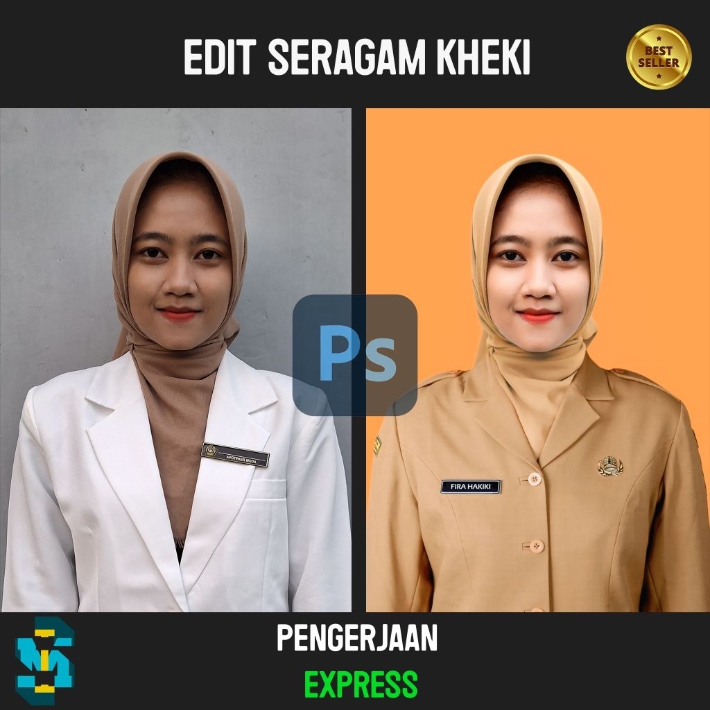 Jual Edit Pas Foto Seragam Kheki, Baju Kheki Pengerjaan Kilat/Express ...