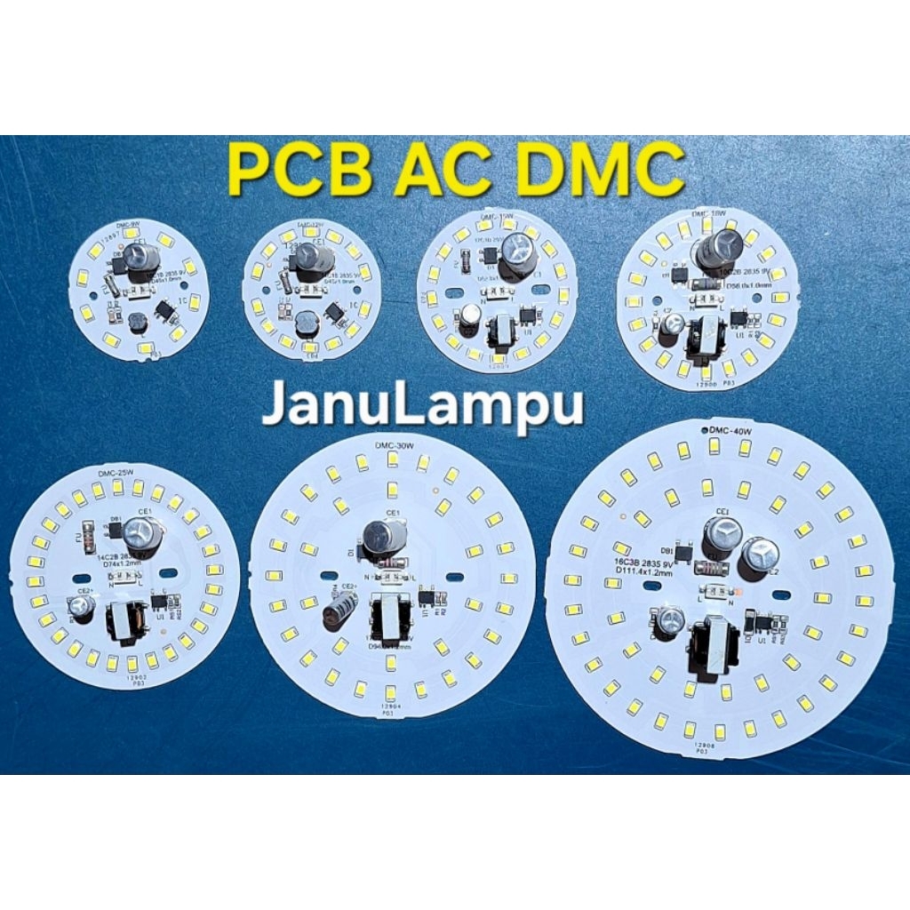 Jual PCB LED AC DMC HARGA ECER SATUAN 5 9 12 15 18 25 30 40 45 50 WATT ...