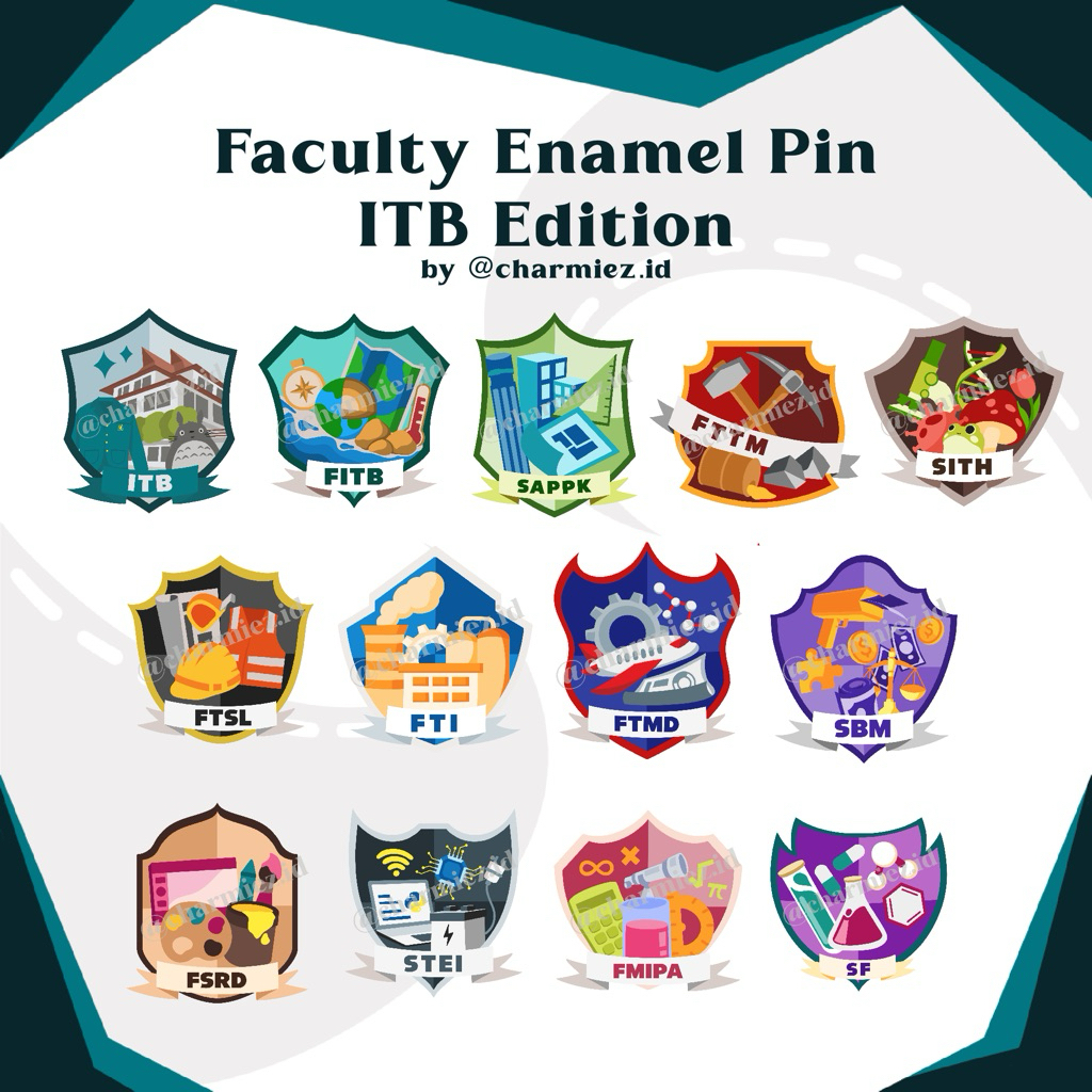 Jual Enamel Pin ITB | Enamel Pin Fakultas ITB | Merchandise ITB [READY ...