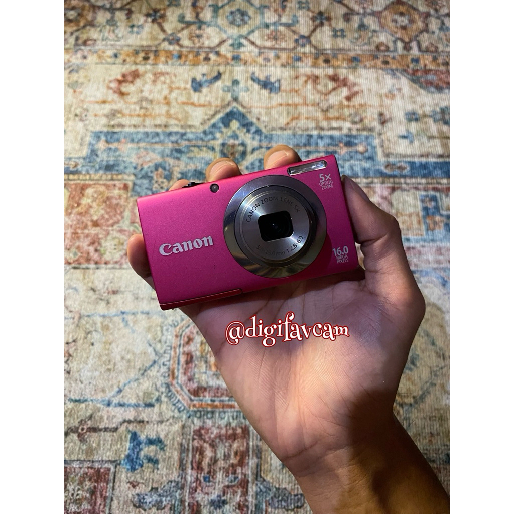Jual DIGICAM Canon Powershot A2300 HD (Pink) FULLSET | Shopee Indonesia