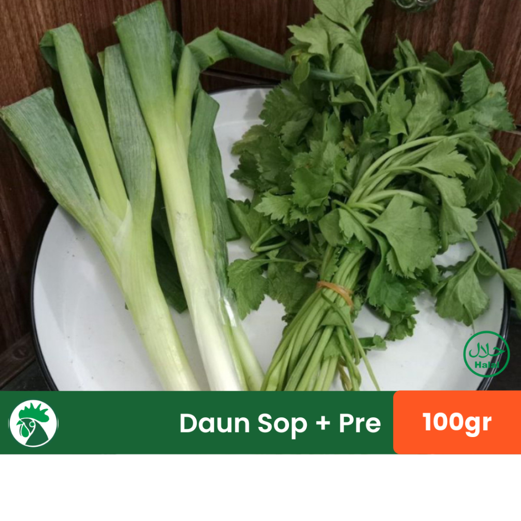 Jual Daun Seledri | Daun Sop Bawang Prei | Campur 100gr | Shopee Indonesia