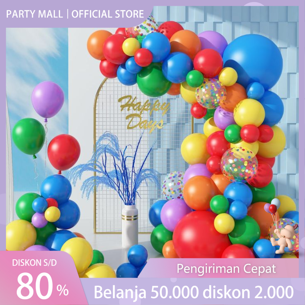 Jual Balon Latex Doff Isi 50Pcs 5 Inch Balon Latex Bulat Polos Doff ...