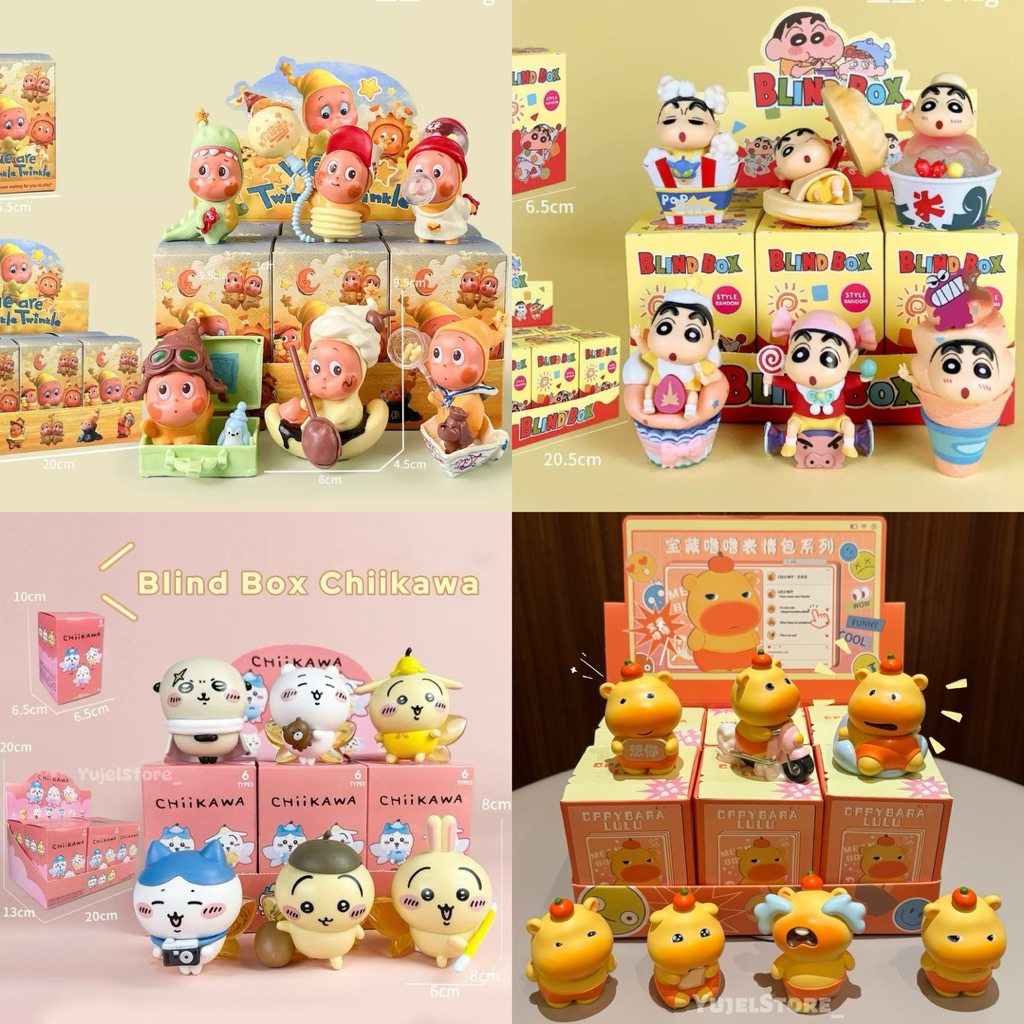 Jual [1 SET] Blind Box Sinchan/Blind Box Capybara/Blind Box Spongebob ...