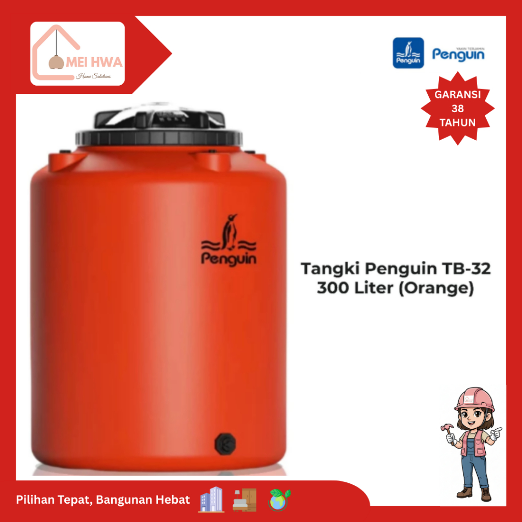 Jual Penguin Tangki Tandon Toren Air General Tank TB-32 300 Liter ...