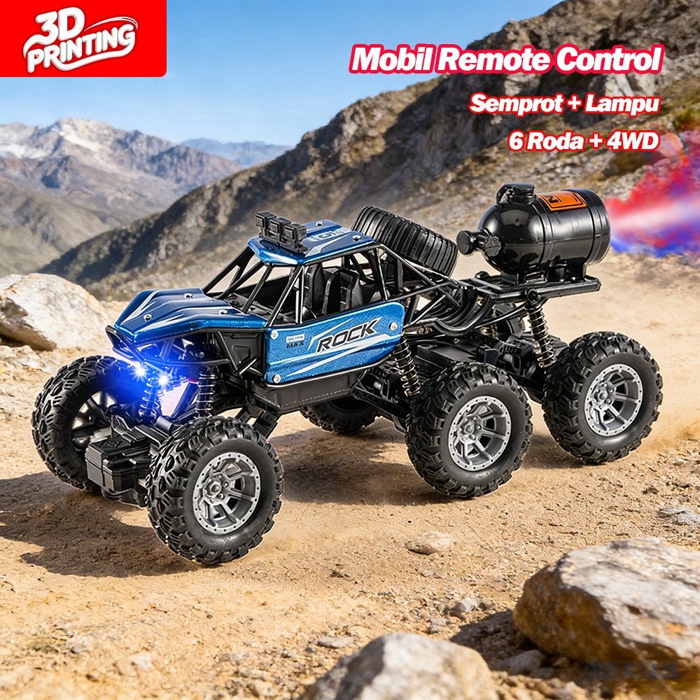 Jual Mainan Mobil Remote Control 6 Roda 4WD RC Climber Bahan Alloy ...