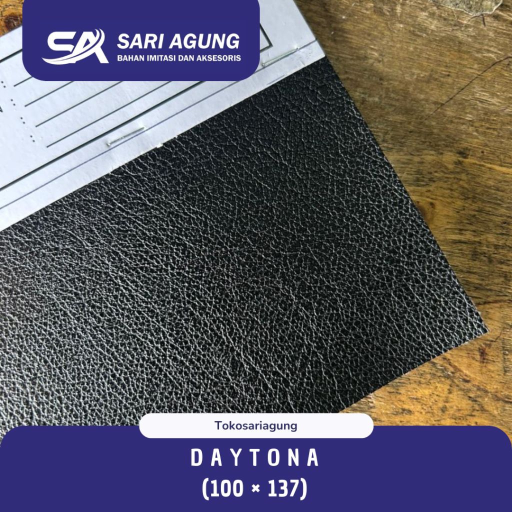 Jual DAYTONA HITAM (METER) KULIT SINTETIS IMITASI JERUK HITAM TEBAL ...