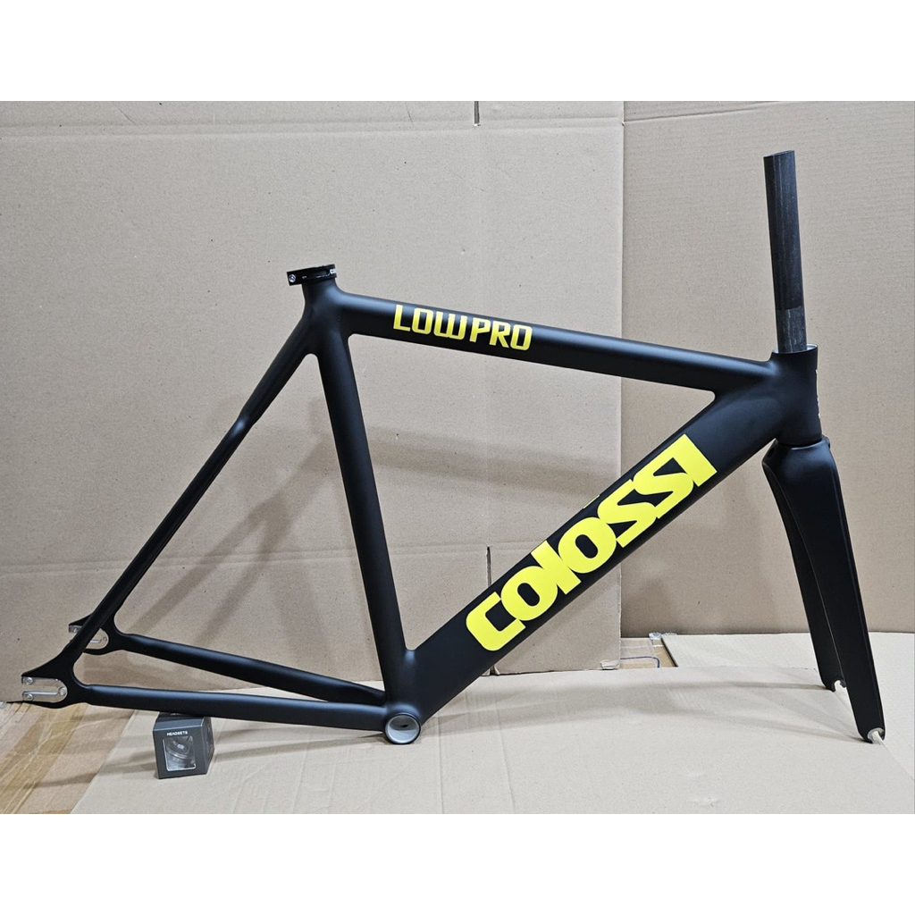 Jual Frame Set Sepeda Fixie COLOSSI Low Pro Warna Hitam-Kuning | Shopee ...